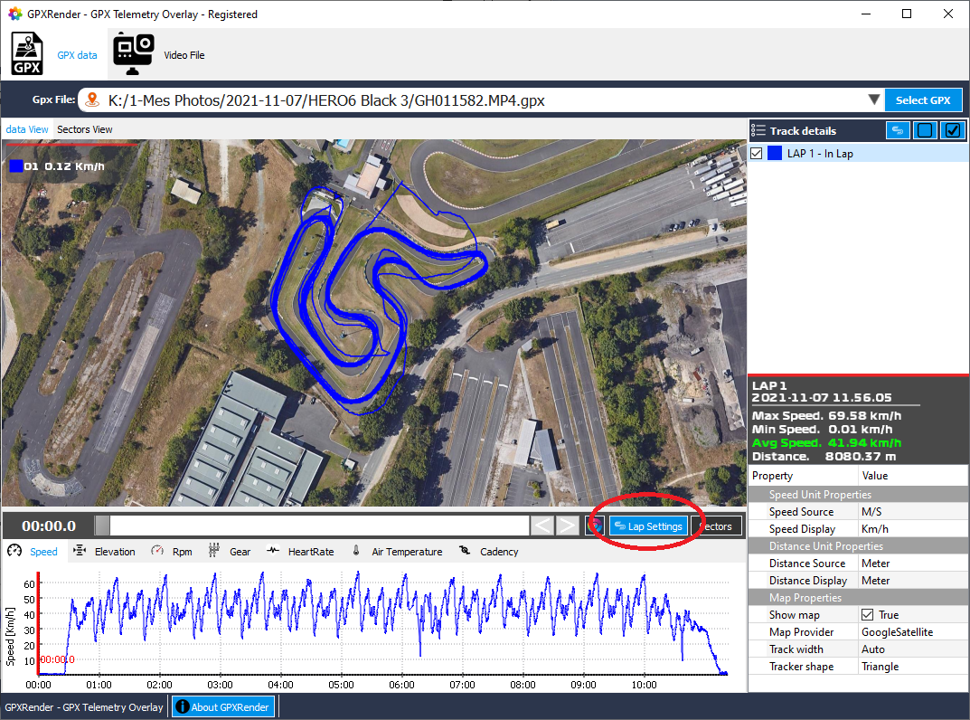 Telemetry: How to overlay LAPS on your videos - GPXRender
